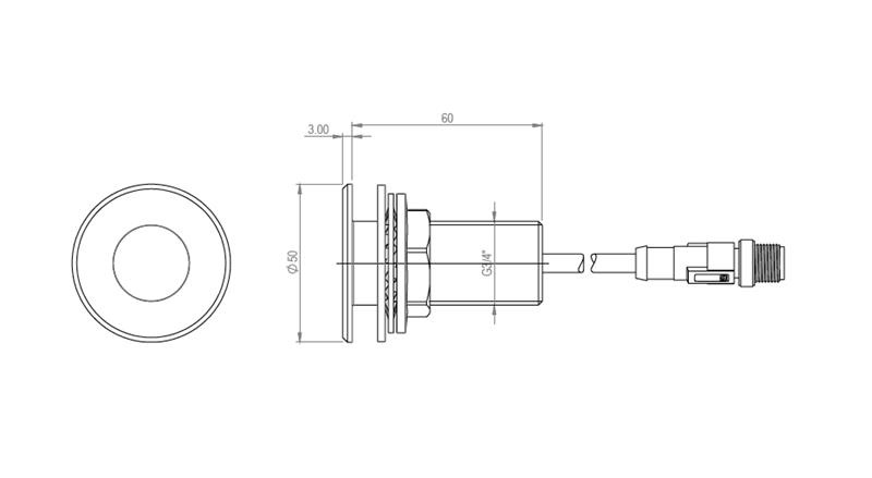 WM Programmable tap sensor with blue insert - AC02-024 : Lobill WC